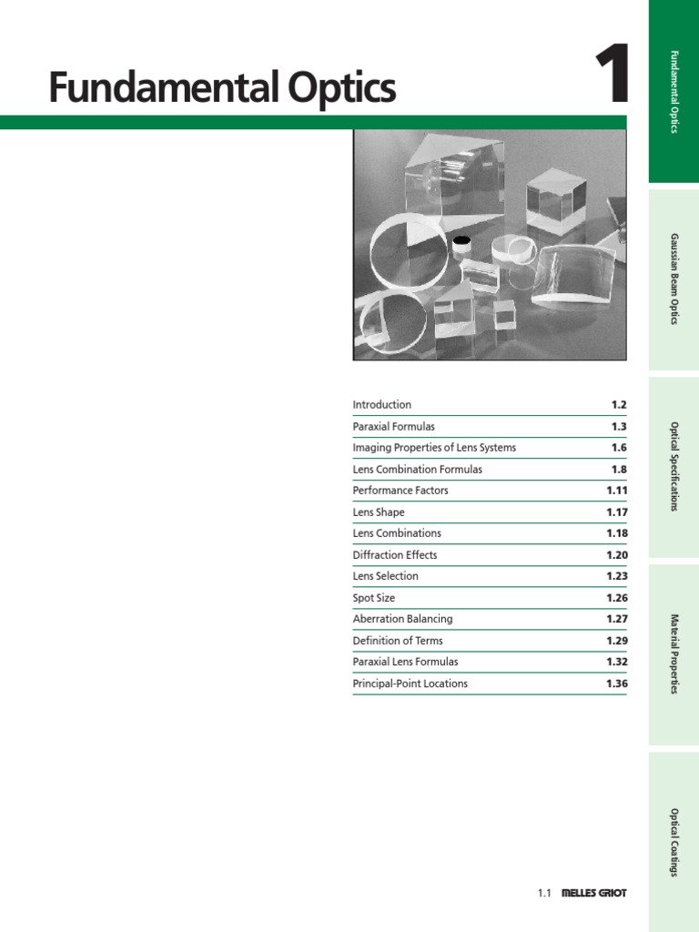 Fundamental - Optics. .Optical - Coatings | PDF | Lens (Optics) | Optics
