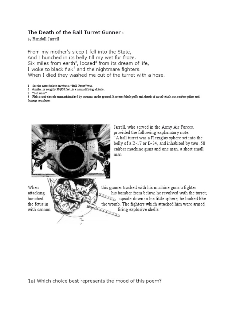 The Death of The Ball Turret Gunner 1 | PDF