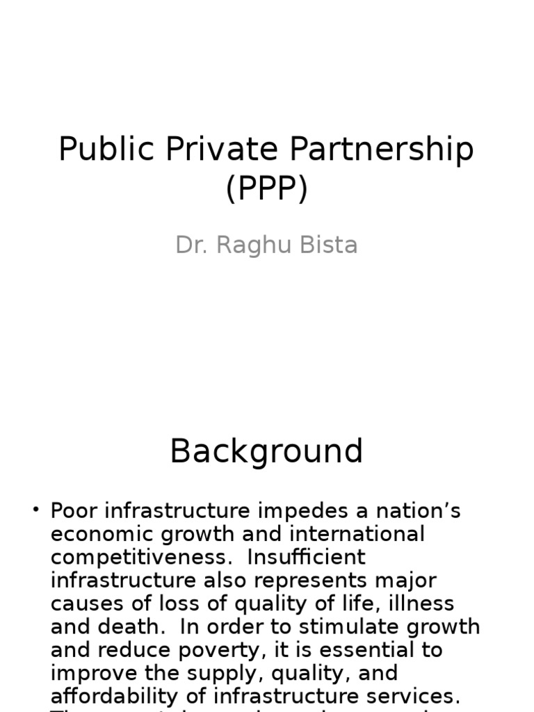 Public Private Partnership (PPP) | PDF | Public–Private Partnership ...