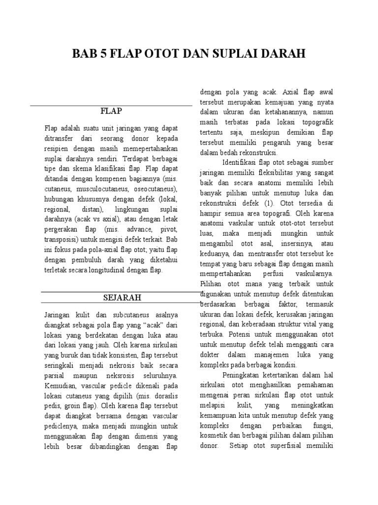 Bab 5 Muscle Flaps | PDF | Sains & Matematika