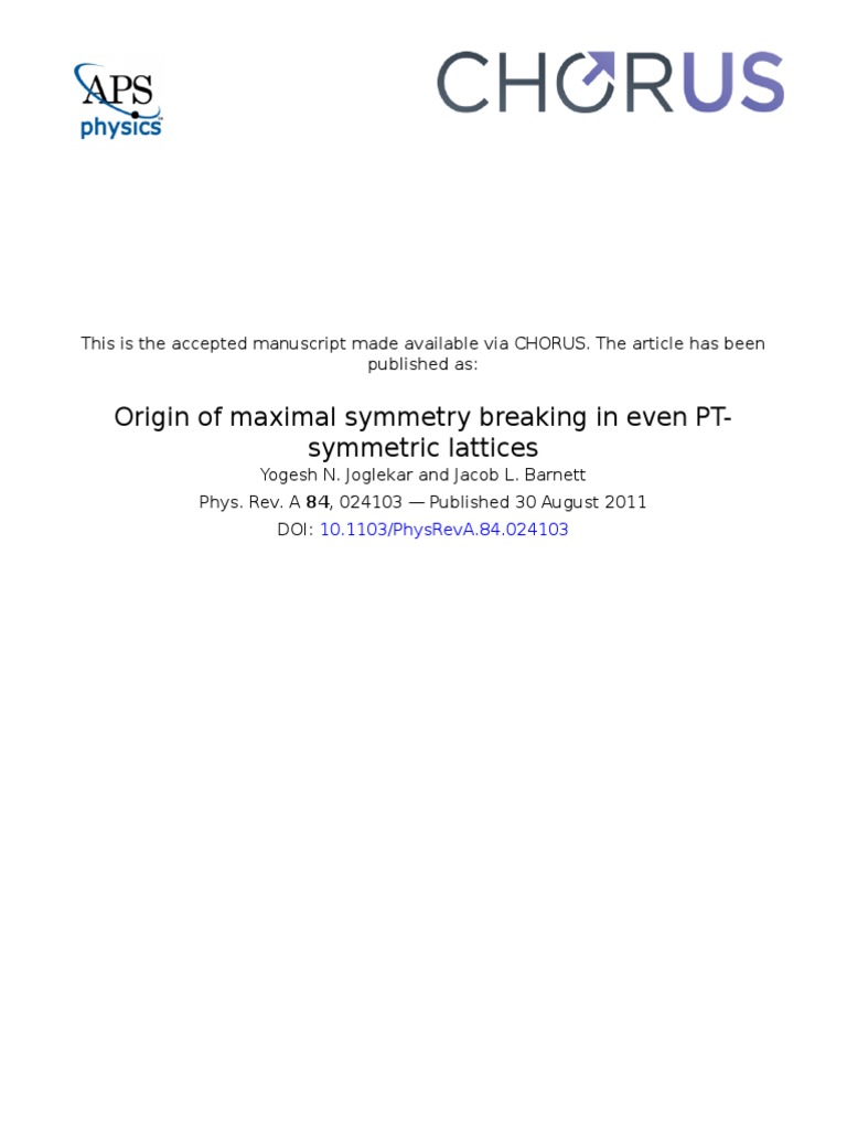 Jacob Barnett Physics Paper | PDF | Eigenvalues And Eigenvectors | Hamiltonian (Quantum Mechanics)