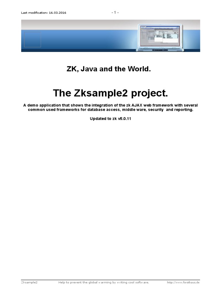 The Zksample2 Project.: ZK, Java and The World | PDF | Eclipse (Software) | Spring Framework