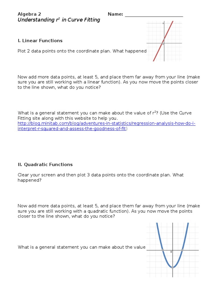 Curve Fitting Assignment | PDF | Equations | Curve