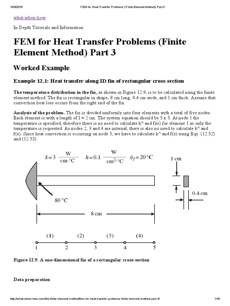 FEM For Heat Transfer Problems (Finite Element Method) Part 3 | PDF ...