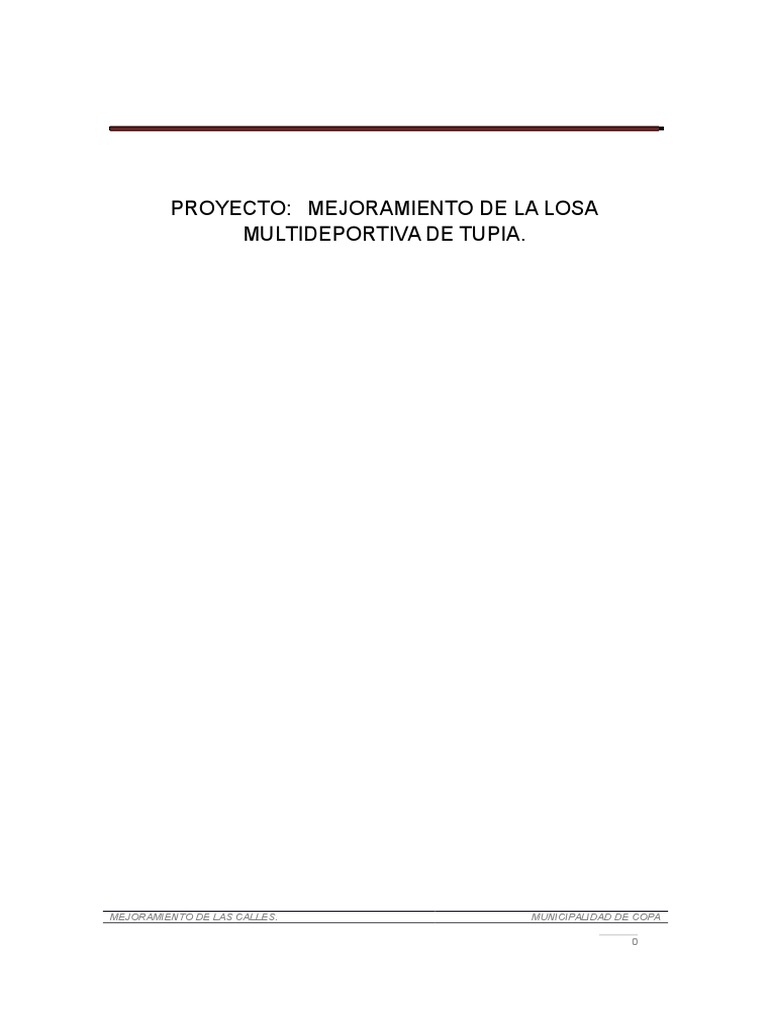 Informe Topografico Losa Deportiva | Descargar gratis PDF | Topografía | Geomática