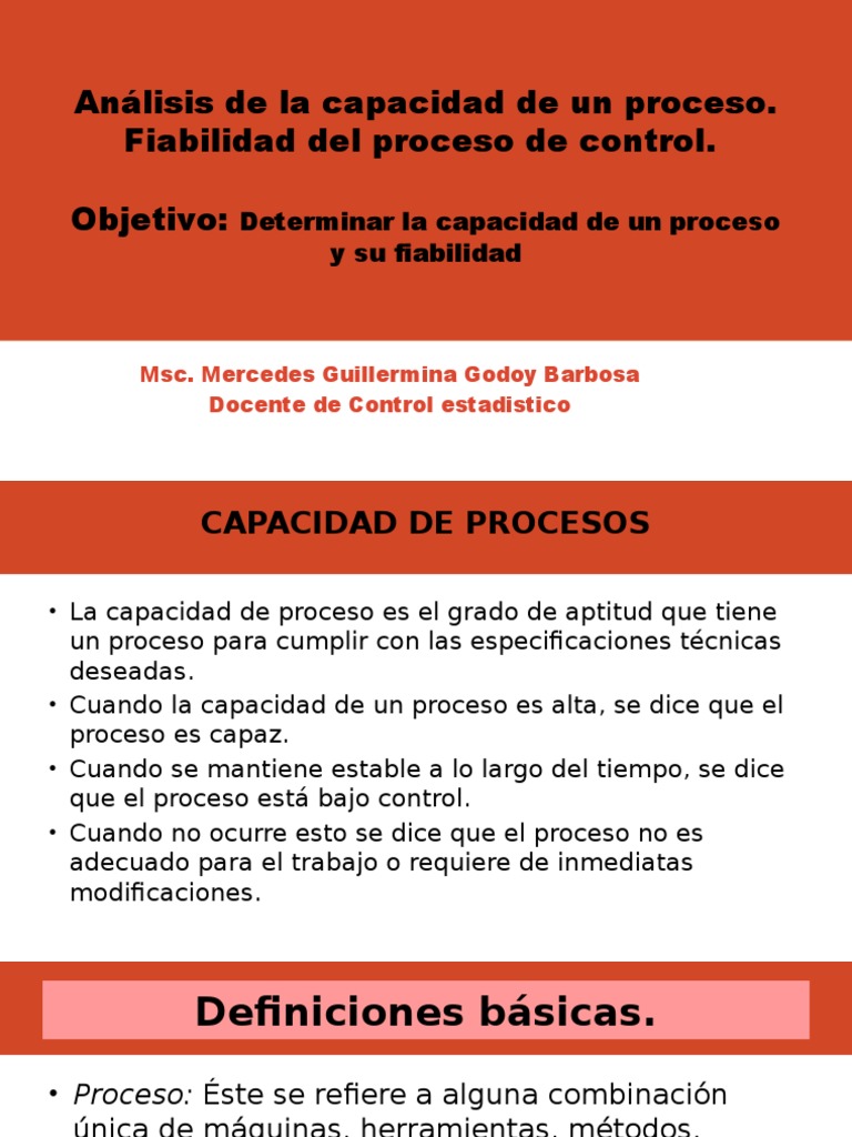 Análisis de La Capacidad de Un Proceso | PDF | Gestión de proceso | Calidad