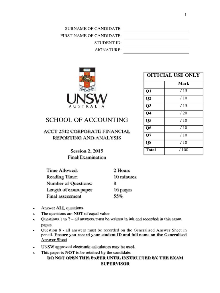 ACCT 2542 Final Exam Overview | PDF | Debits And Credits | Book Value