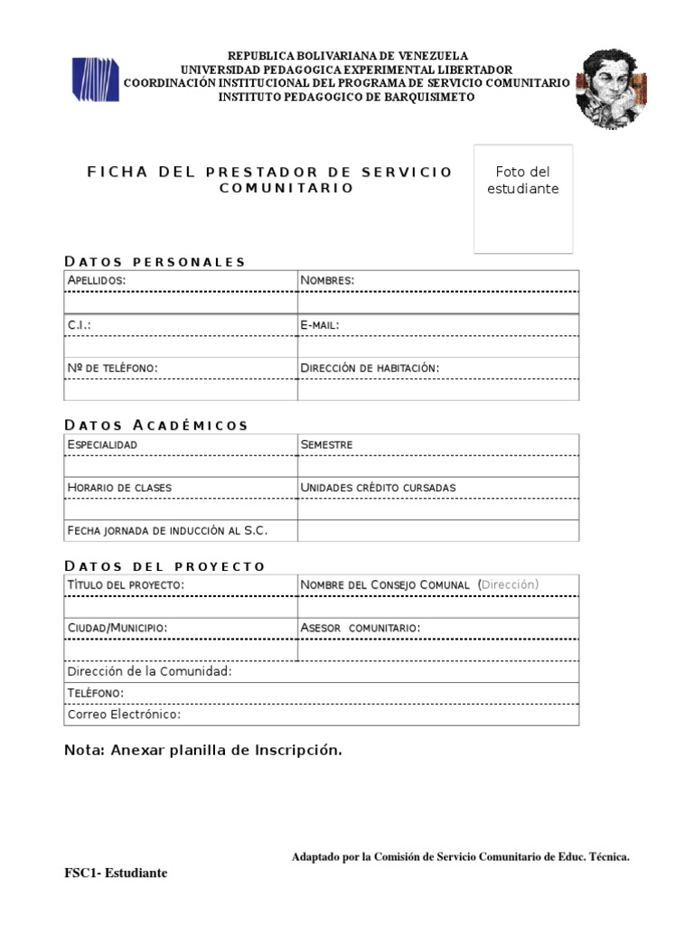 Formato SC Técnica UPEL IPB | PDF | Maestros | Universidad