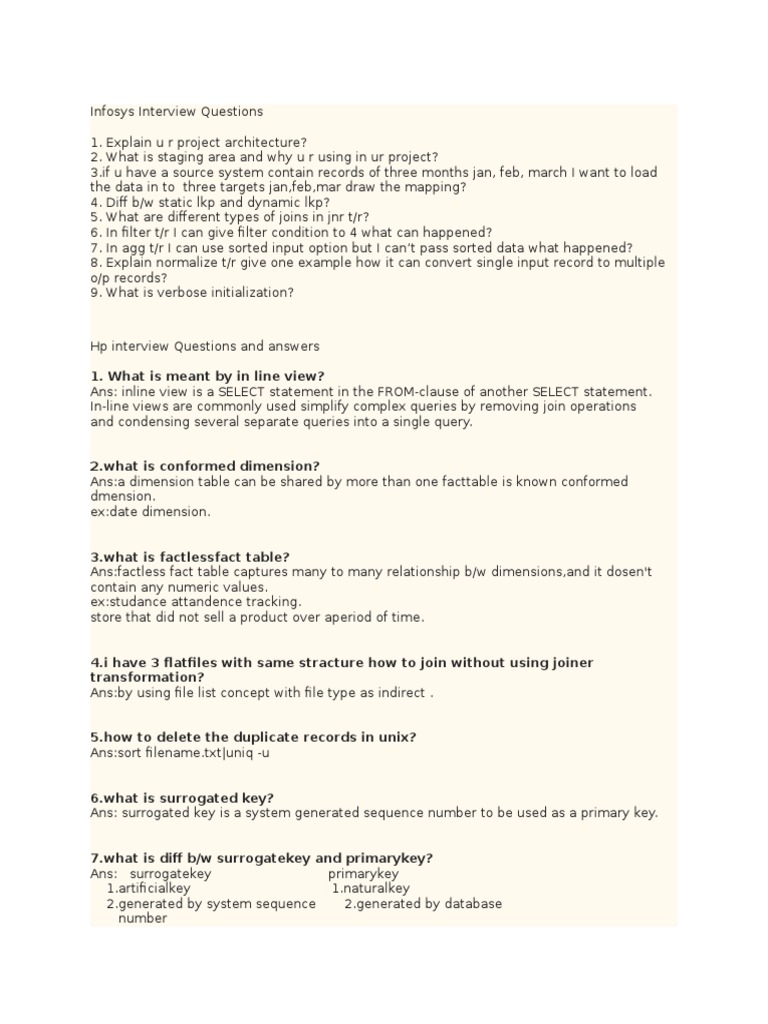 Interview Questions | PDF | Database Index | Sql