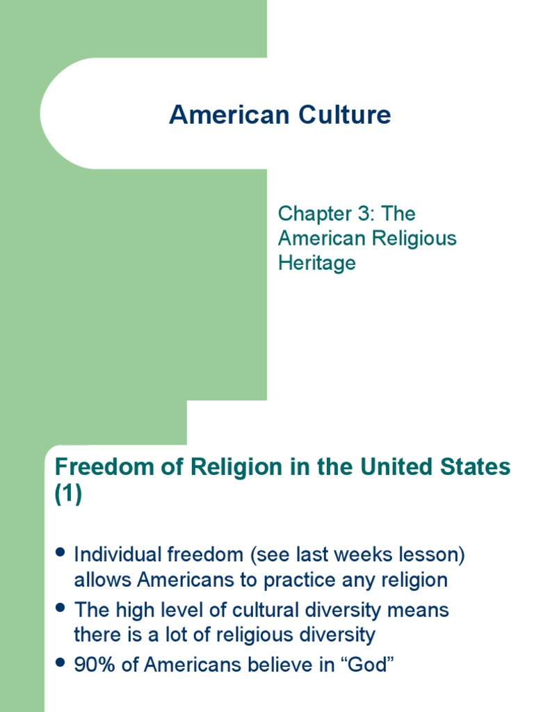 American Culture Chapter 3 The American Religious Heritage | Download ...
