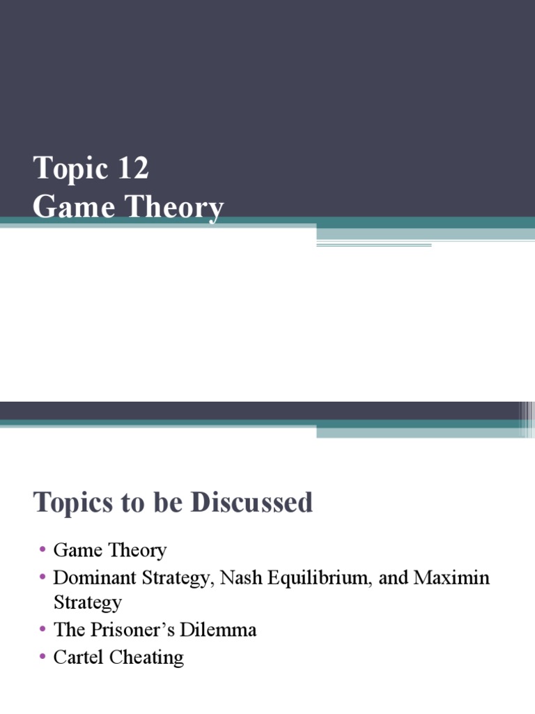 Understanding Game Theory Concepts | PDF | Cartel | Game Theory