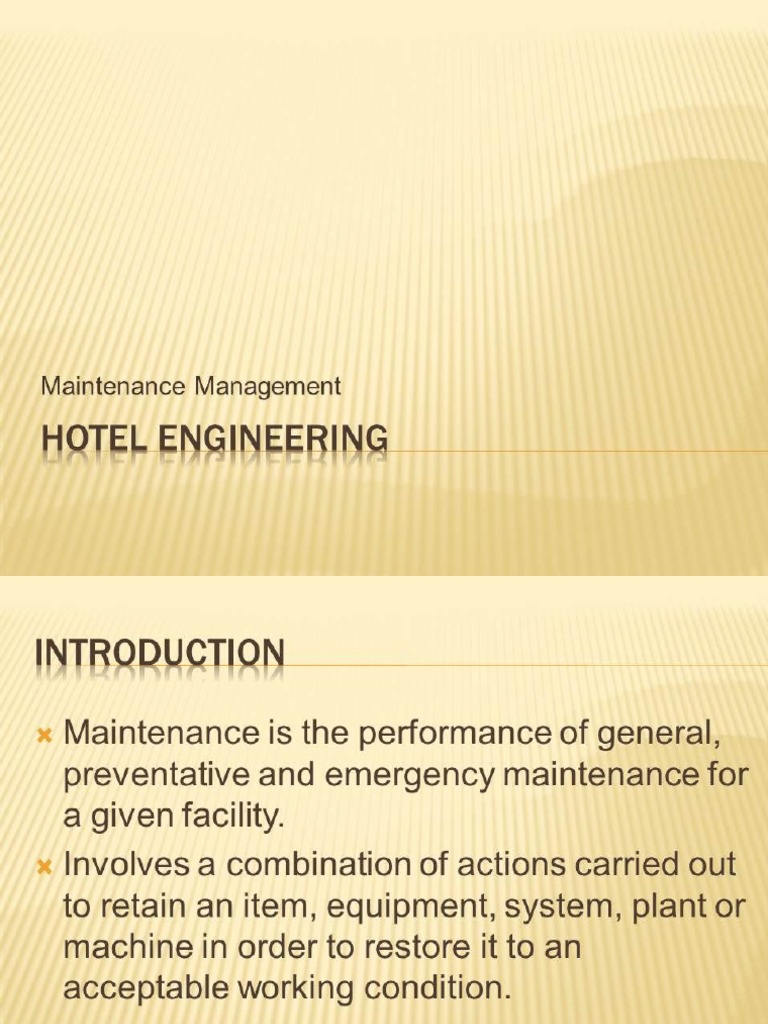 Hotel Engineering | PDF