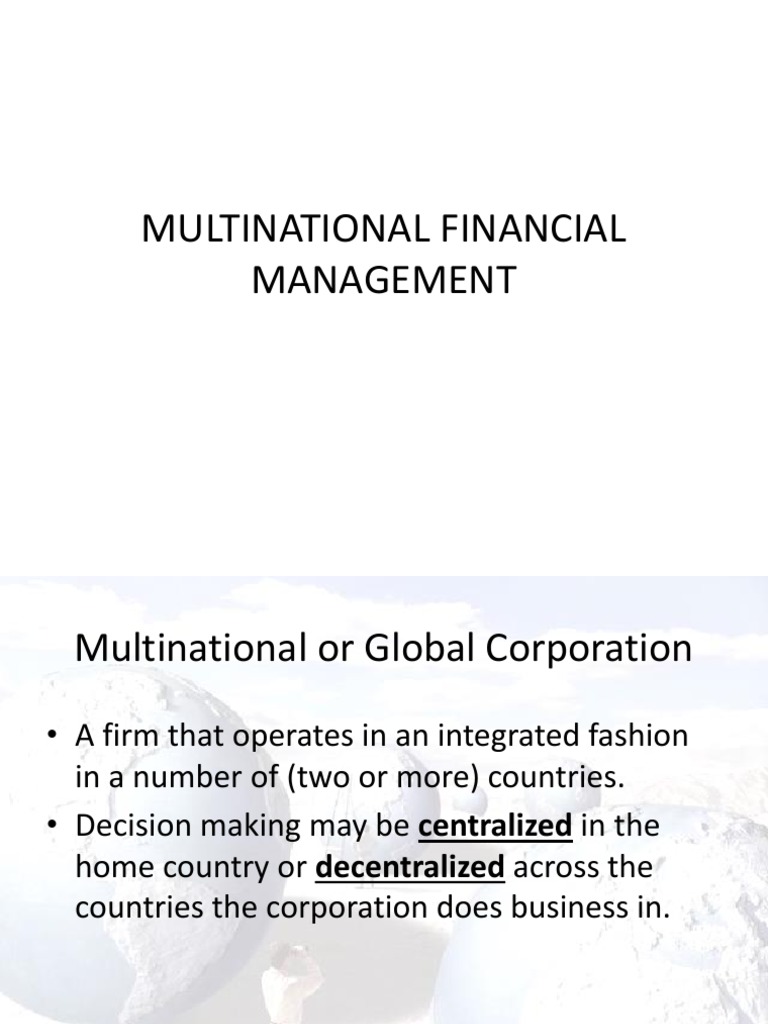 07 Multinational Financial Management | PDF | Exchange Rate | Japanese Yen