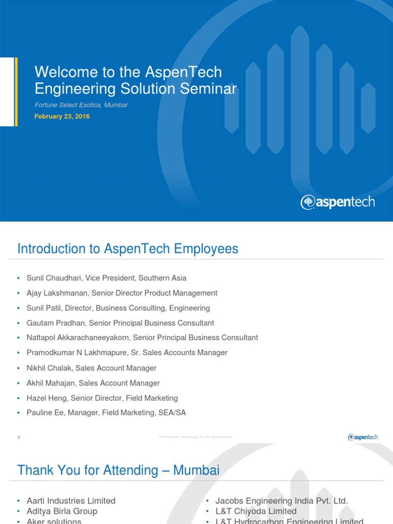 01 AspenTech Company Overview Arup | PDF | Supply Chain | Oil Refinery