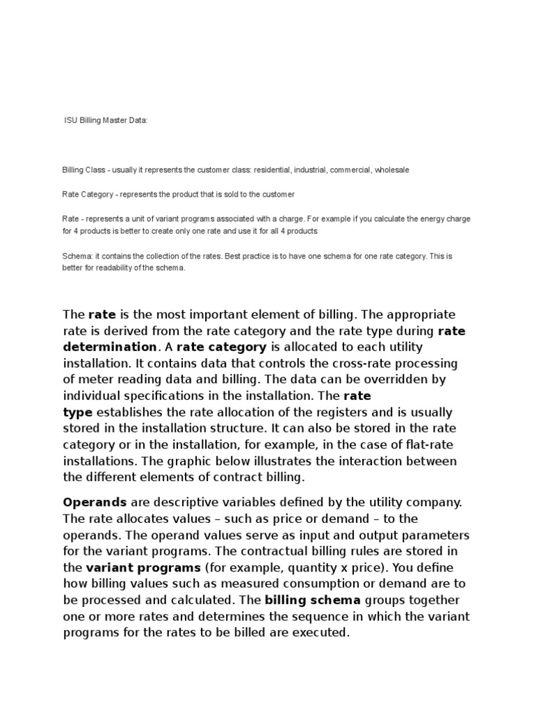 ISU Billing Master Data | PDF | Conceptual Model | Invoice