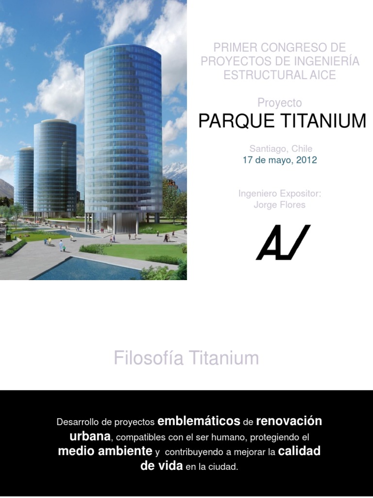 Parque Titanium Proyecto | PDF | Torre | Ingeniería estructural