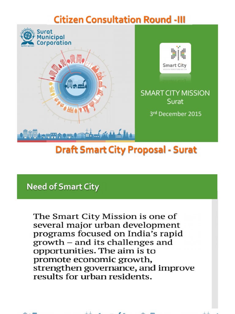 Surat Smart City Proposal Overview | PDF | Public Transport | E Government