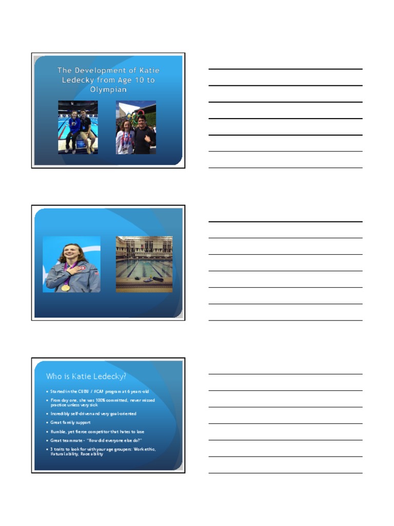 Katie Ledecky Training Guide | PDF | Swimming (Sport) | Sports