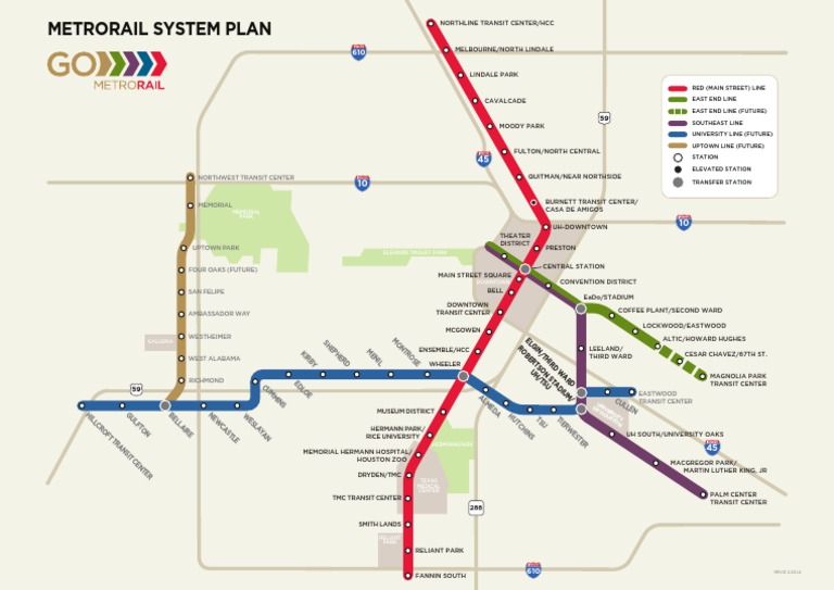Houston Metro Rail System Map | PDF