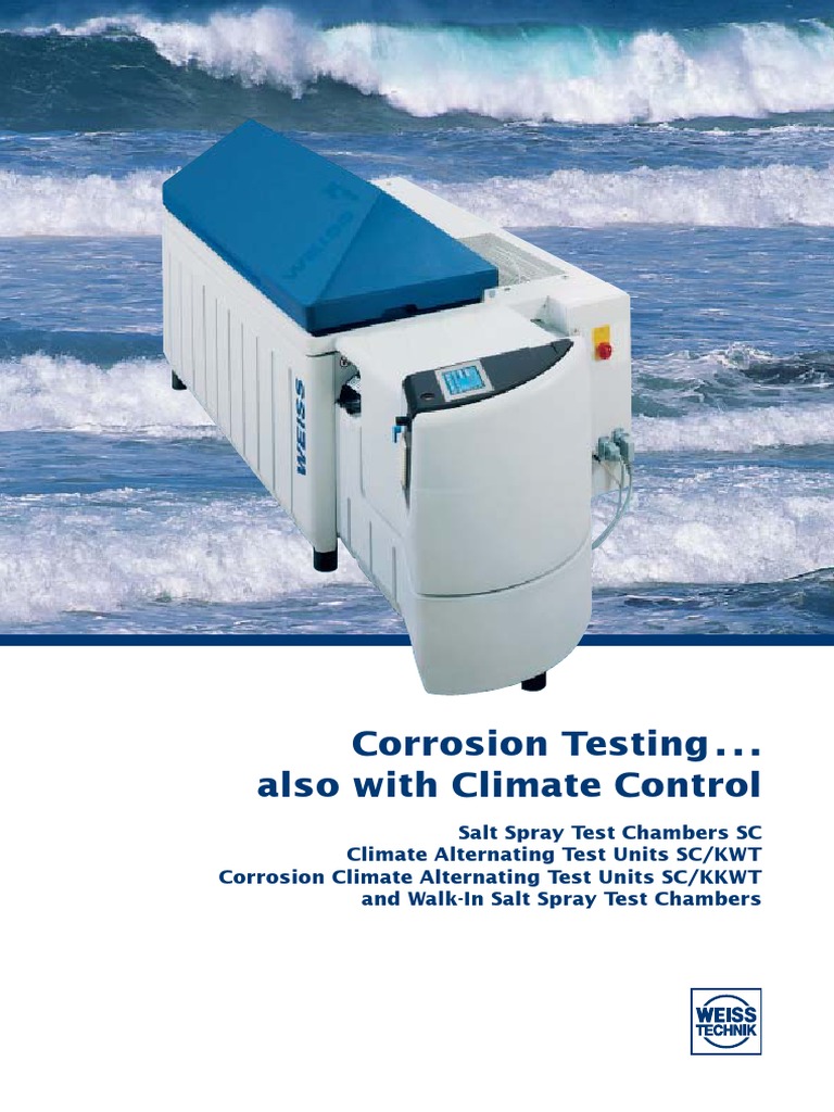 Weiss Salt Spray and Corrosion Testing Brochure | PDF | Hvac | Humidity