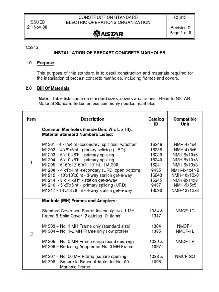 c3813 - Manhole Grounding Details | PDF | Road Surface | Electrical ...