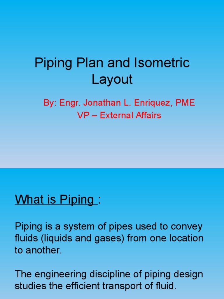 Piping Design and Isometric Layout Guide | PDF | Pipeline Transport ...