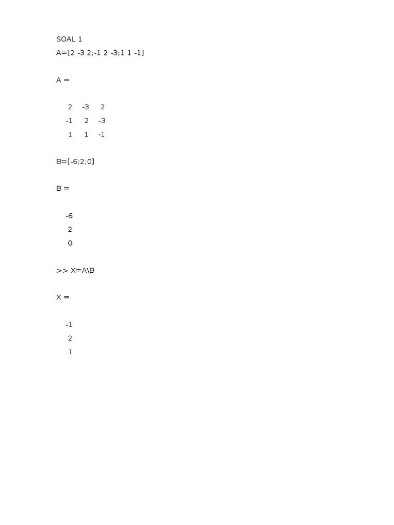 MATLAB Matrix | PDF