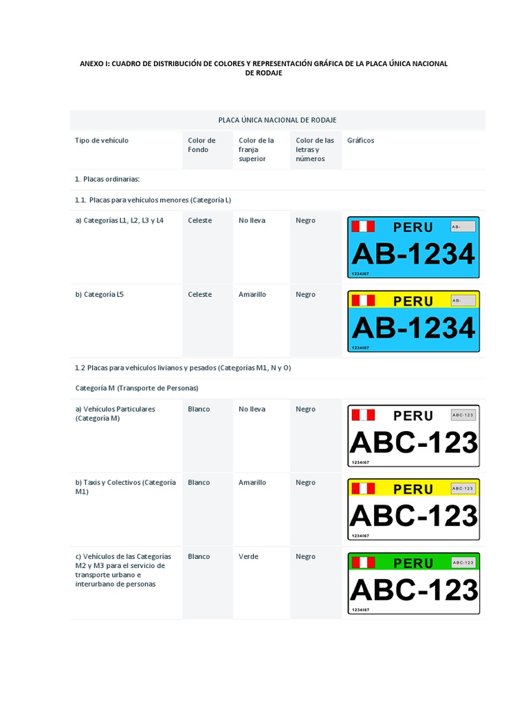 Placas Vehiculares en Peru | PDF