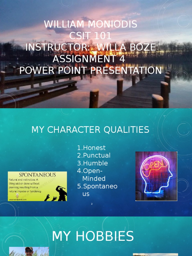 William Moniodis: Personal Profile | PDF | Sports & Recreation | Wellness