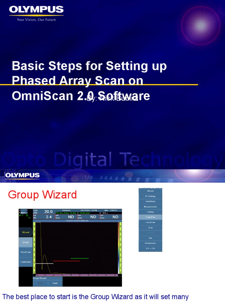 Basic Steps for Setting up Phased Array Scan on OmniScan 2.0 | PDF | Image Scanner | File Format