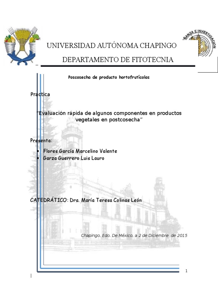 Práctica Postcosecha | PDF | café | Tomate