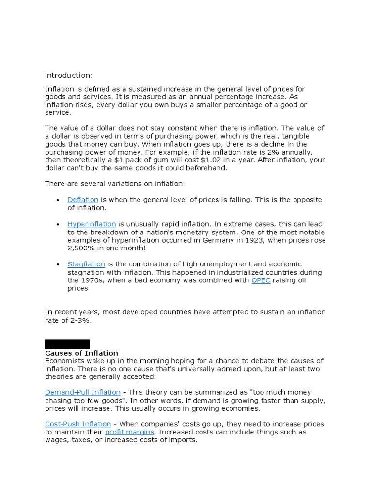 Inflation | PDF | Inflation | Macroeconomics