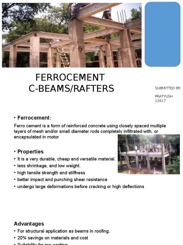 Ferrocement C-Beams and Rafters Guide | PDF