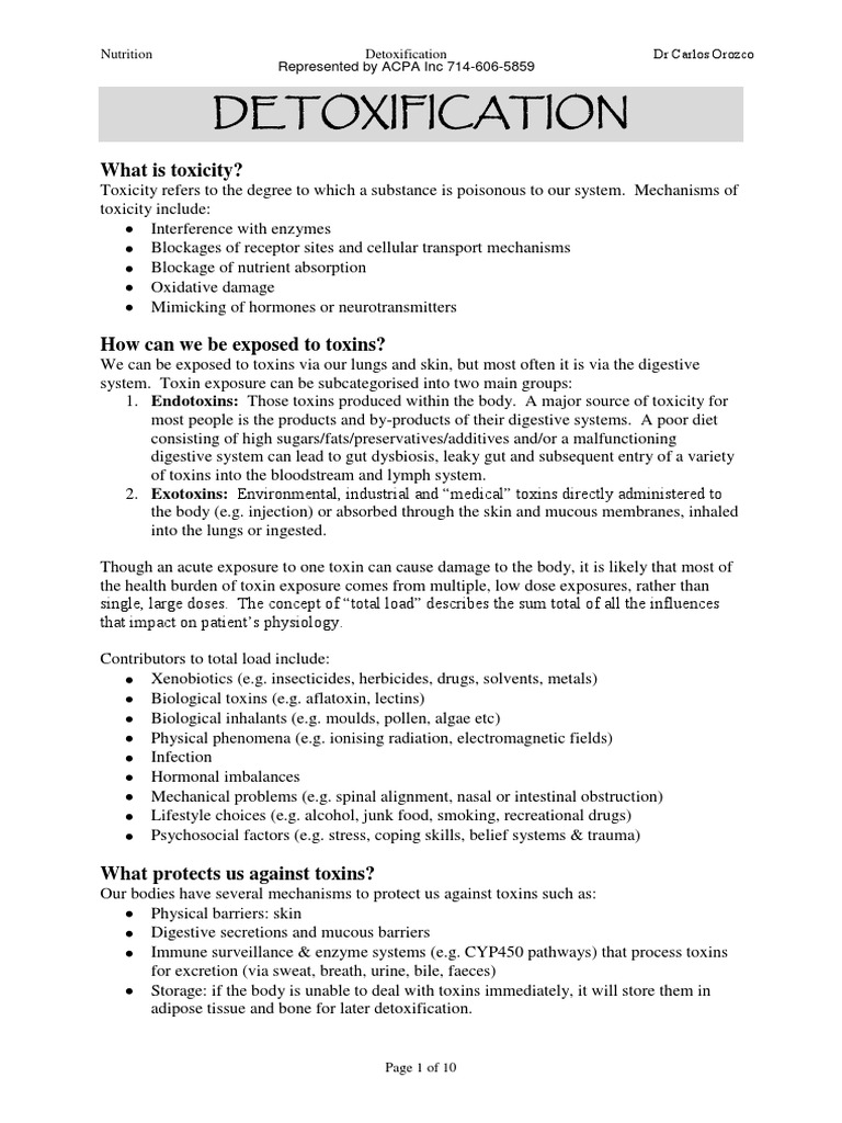 DETOXIFICATION | PDF | Cytochrome P450 | Drug Metabolism