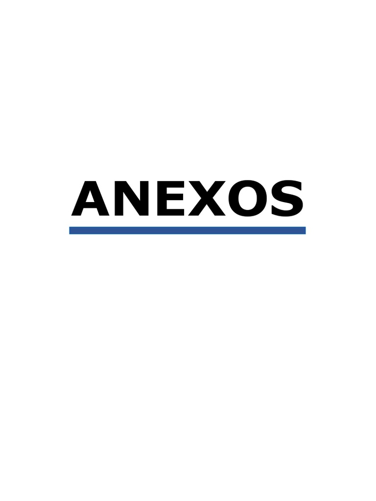 Anexos y Documentos de Capacitación | PDF
