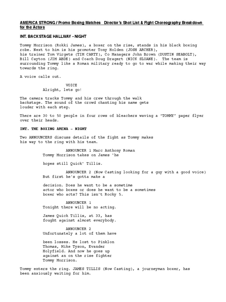 Boxing Script | PDF | Combat Sports | Sports