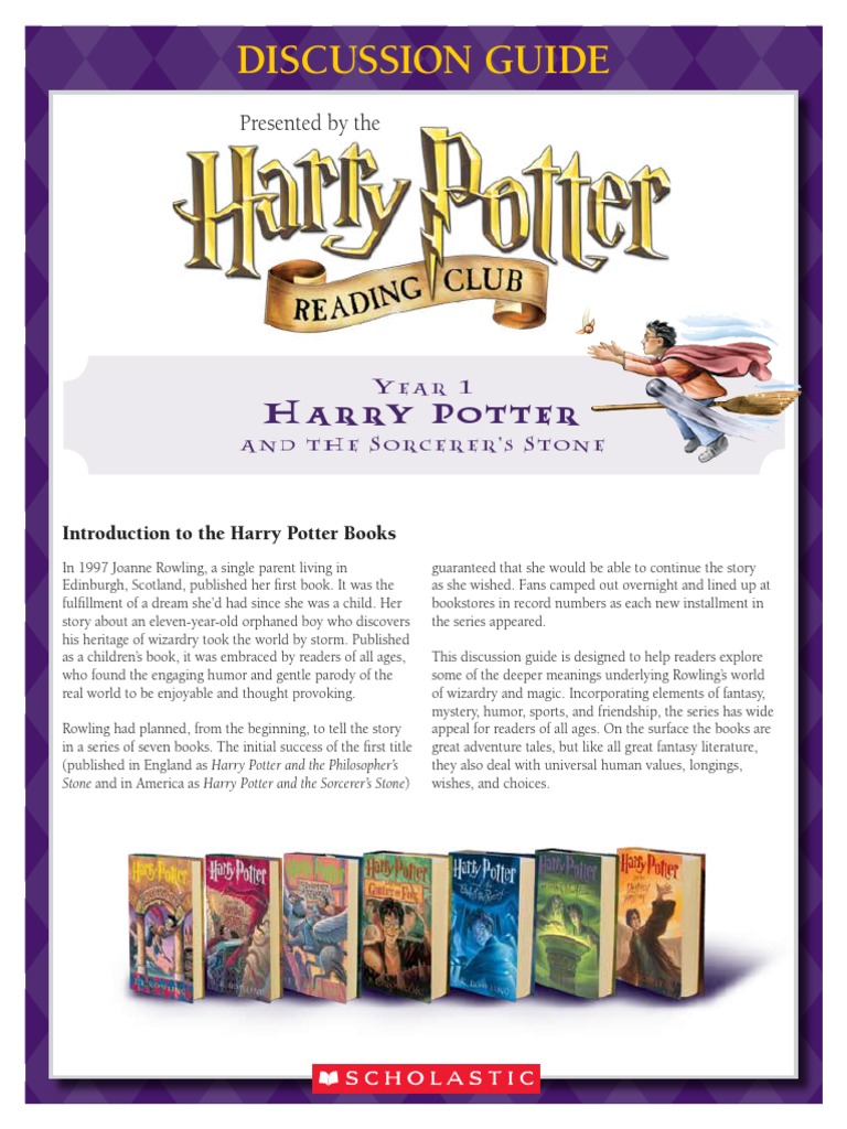 HP Book1 Discussion Guide | PDF | Harry Potter | Fantasy Novels