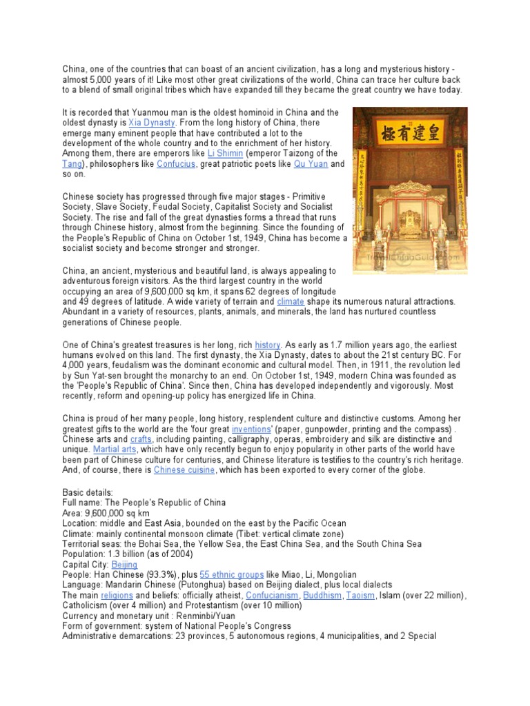 History of China | PDF | China | World Politics