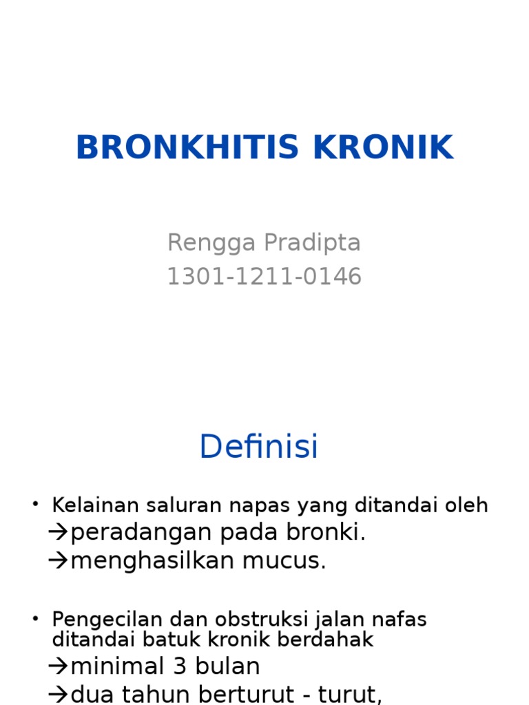 Bronkitis Kronis Radiologi | PDF
