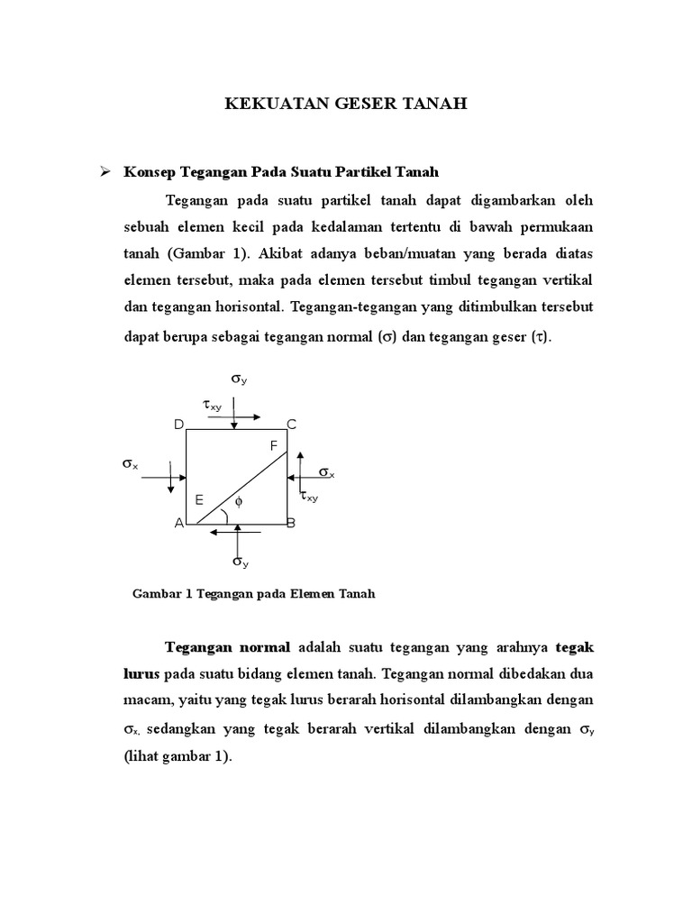 Kuat Geser Tanah | PDF