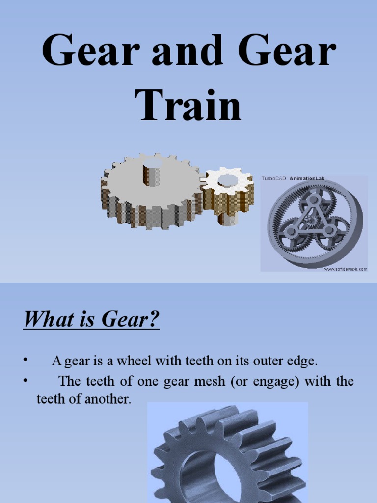 Gear and Gear Train | Download Free PDF | Gear | Machines