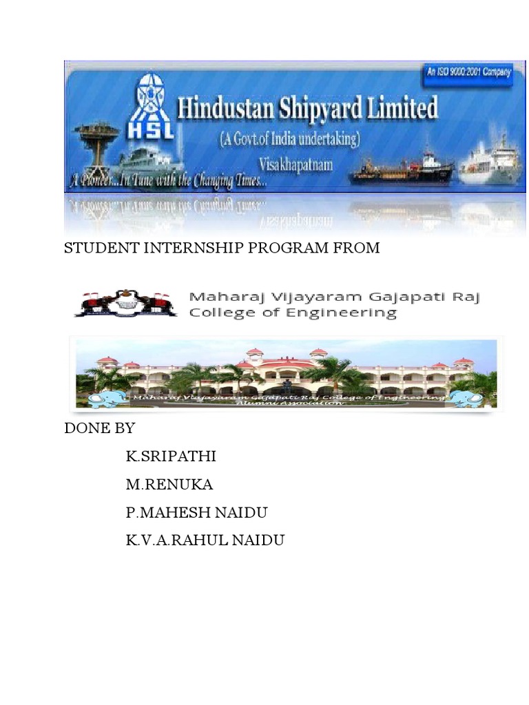 Student Internship Program | PDF | Industries | Ships