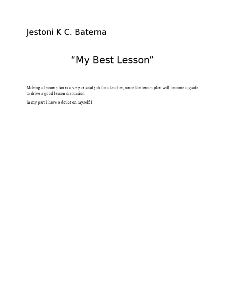 Effective Lesson Planning Strategies | PDF