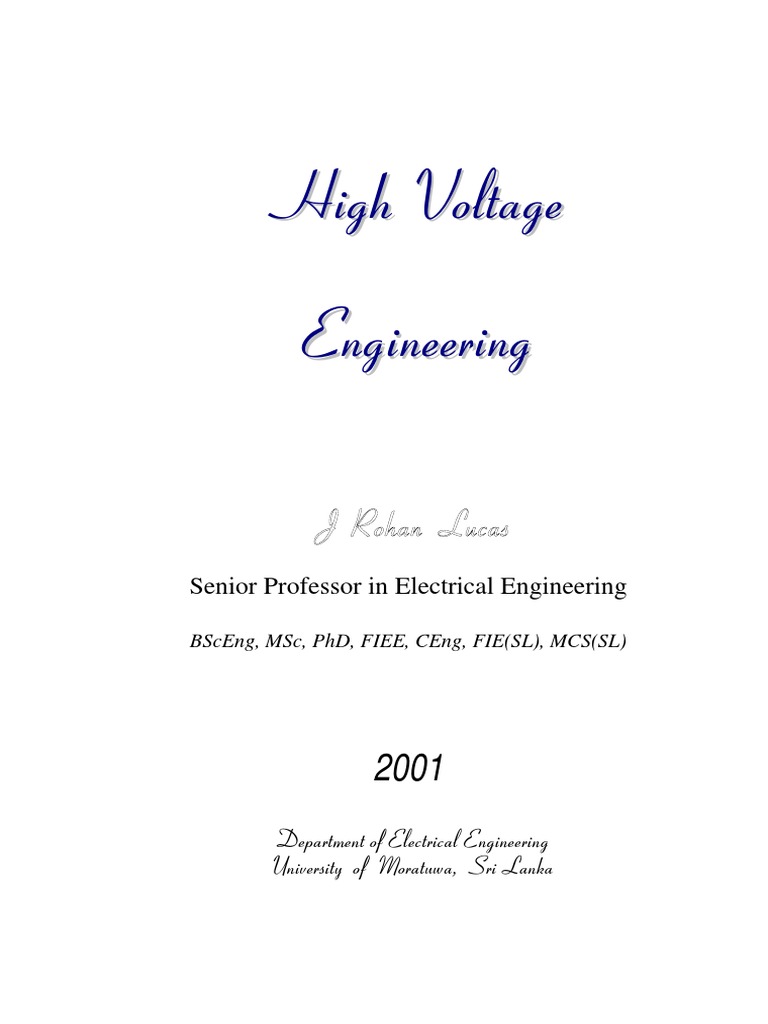 High Voltage Engineering | PDF | Electrical Breakdown | Ionization