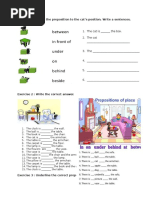 In On Under Worksheet For Class 1 | PDF