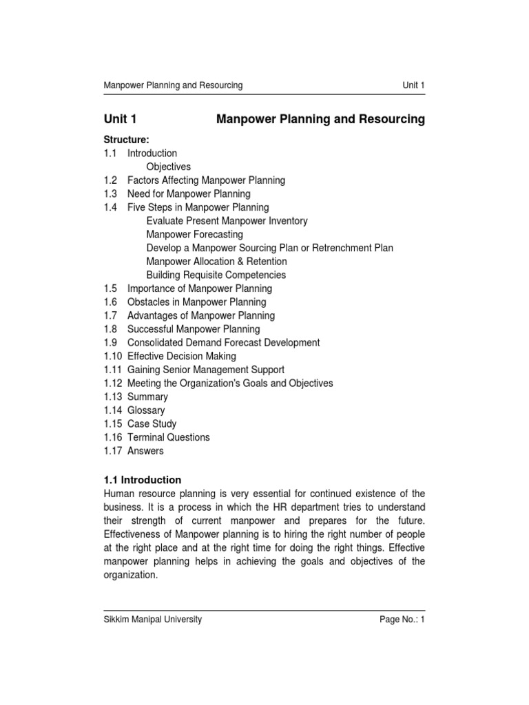 Mu0010 SLM Unit01 | PDF | Human Resources | Employment