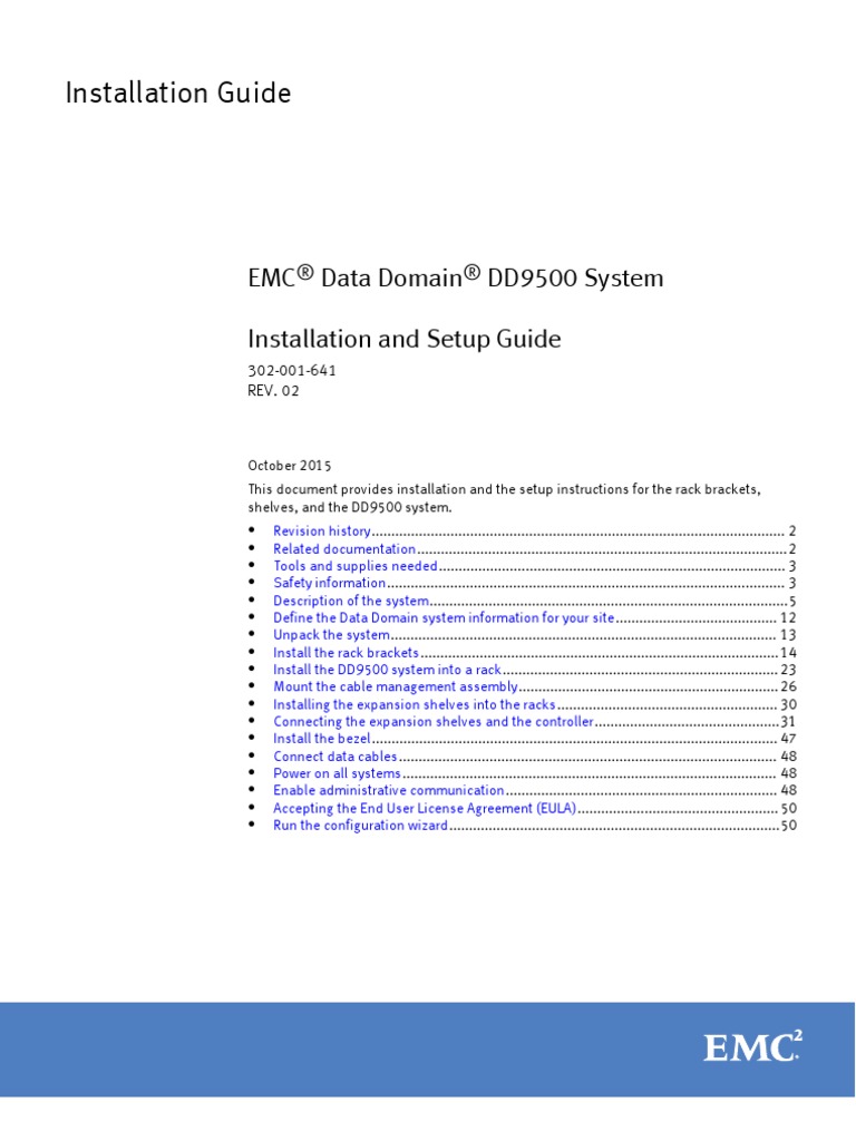 Data Domain DD9500 System Installation and Setup Guide | PDF | Visual ...