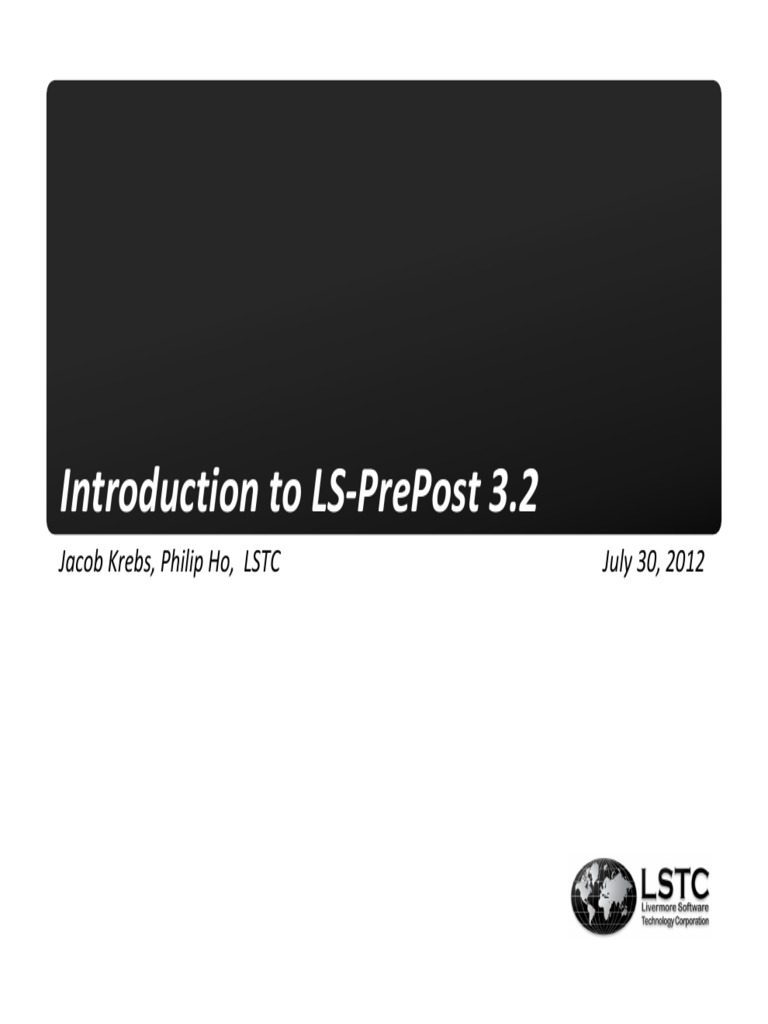 LS-PrePost Intro 073012 | Icon (Computing) | Graphical User Interfaces