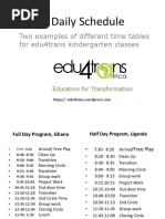 Lower Primary Time Table | PDF | Cognition | Learning