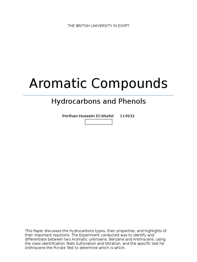 Organic Hydrocarbons | PDF | Aromaticity | Chemical Compounds